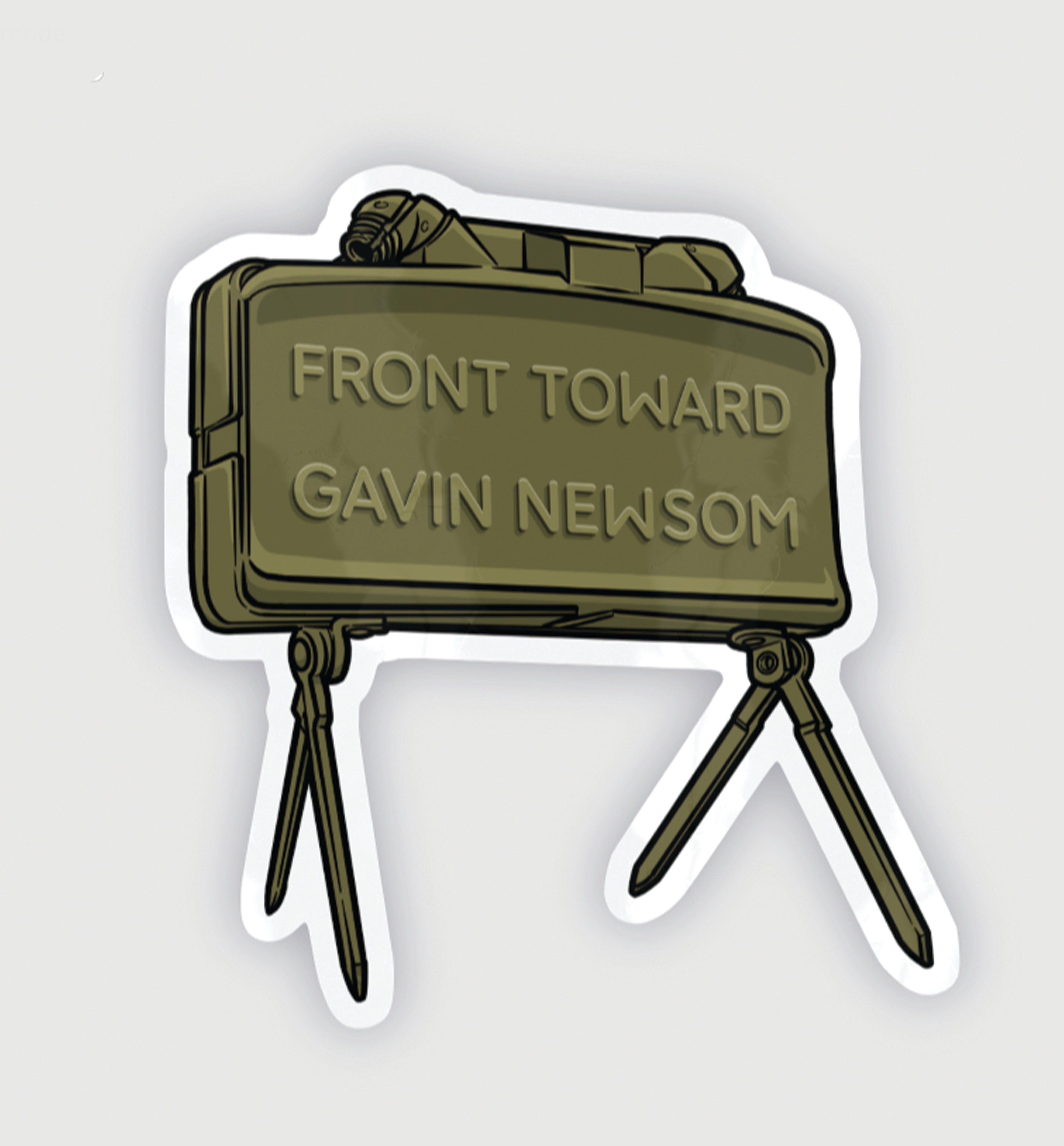 Oversized Claymore Sticker – CARRY the FIRE